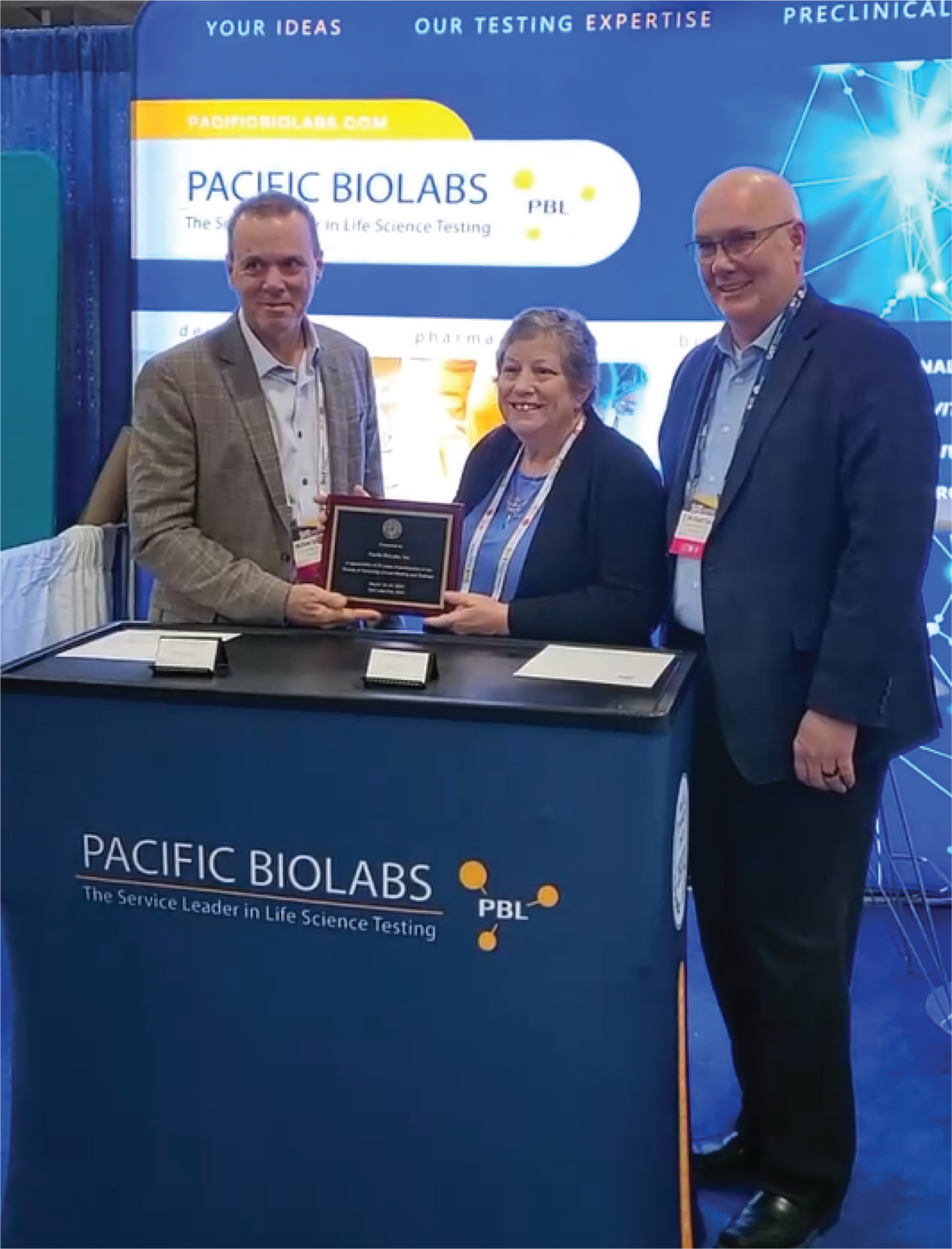 Pacific BioLabs Presented with 25 year Exhibitor Award at SOT TOXExpo ...
